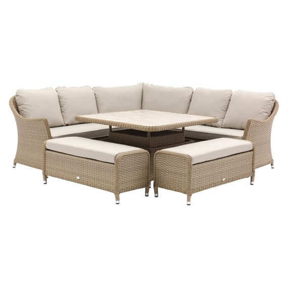 Bramblecrest Hampshire Walnut Square Modular Outdoor Garden Furniture ...