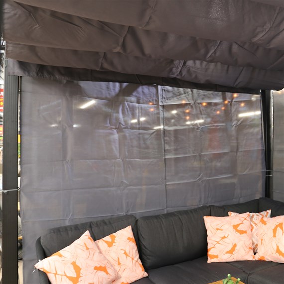 Glendale Single Curtain Side for Seville Gazebo 3m Grey A&C Sides