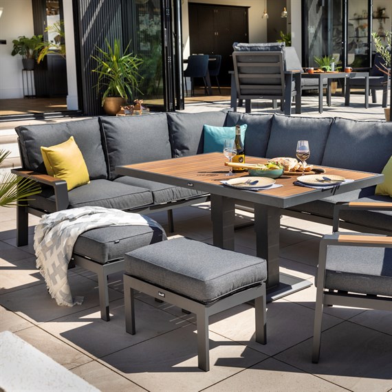 Hartman Asher L-Shape Rectangular Corner Outdoor Garden Furniture with ...