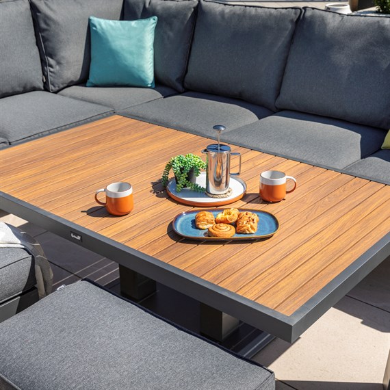 Hartman Asher L-Shape Rectangular Corner Outdoor Garden Furniture with ...