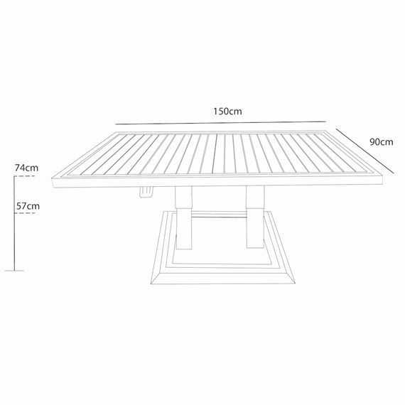 Hartman Asher L-Shape Rectangular Corner Outdoor Garden Furniture with ...