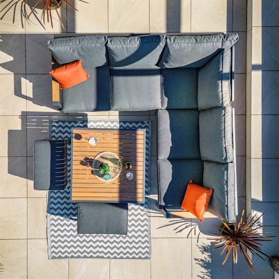 Hartman Asher Mini Modular Corner Outdoor Garden Furniture Set with ...