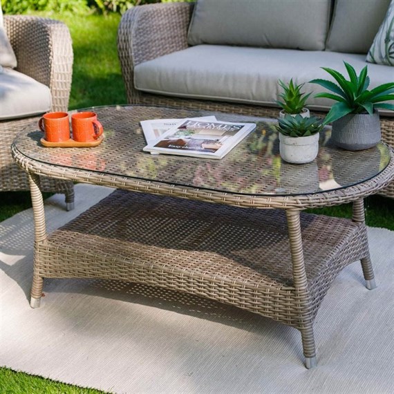 Leisuregrow Monaco Sand Outdoor Garden Furniture Lounge Set (MSAN/SET5)