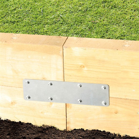 Perry Long Internal Sleeper Straight Flat Support Plate - Pre-Galvanised
