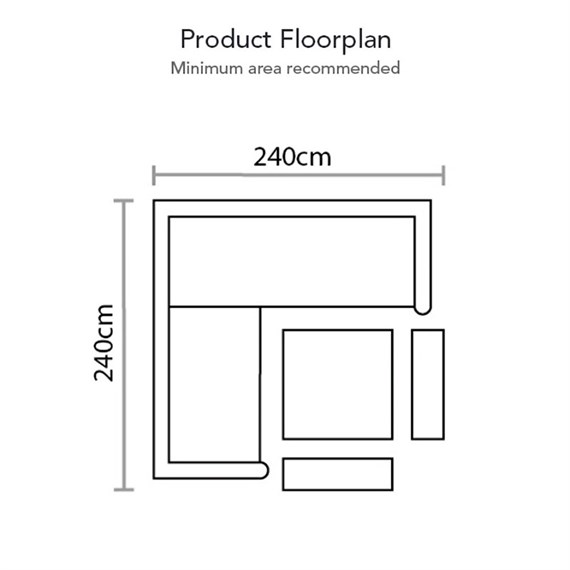 Supremo Athena Mini Modular Outdoor Garden Furniture Corner Lounge Set ...
