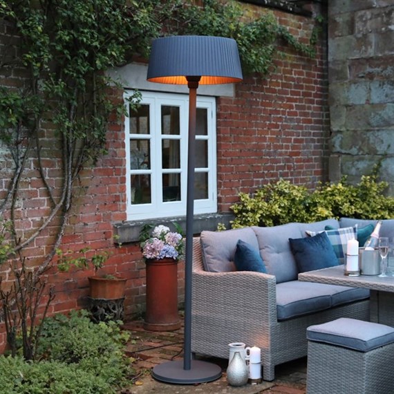 Supremo Free Standing Lamp Shade Heater - Smokey Grey (154.301.216)